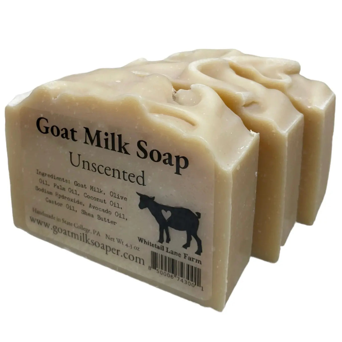All Natural Goat Milk Soap Unscented Whitetail Lane Whitetail Lane Farm Goat Milk Soap