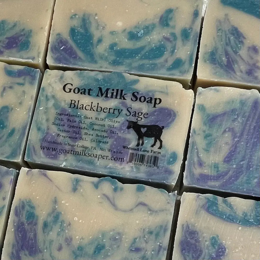 Sage Goat Milk Soap with Blackberry Scent for Soft Skin