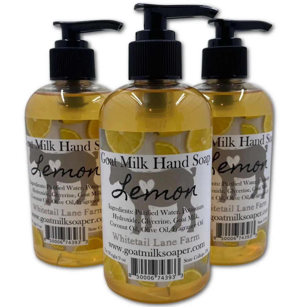 Lemon Liquid Goat Milk Hand Soap for Nourishing Cleanliness