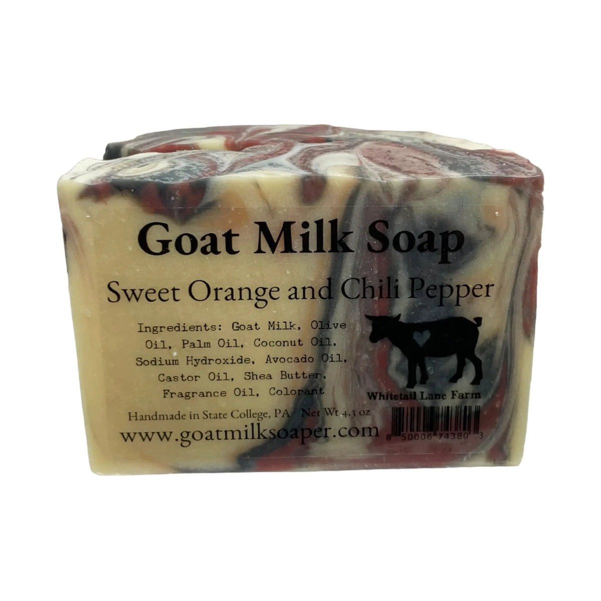 Goat Milk Soap with Sweet Orange and Chili Pepper Essence